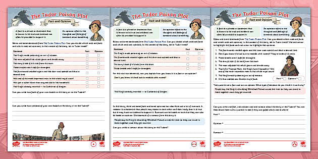 The Tudor Poison Plot Fact v Opinion Differentiated Activity